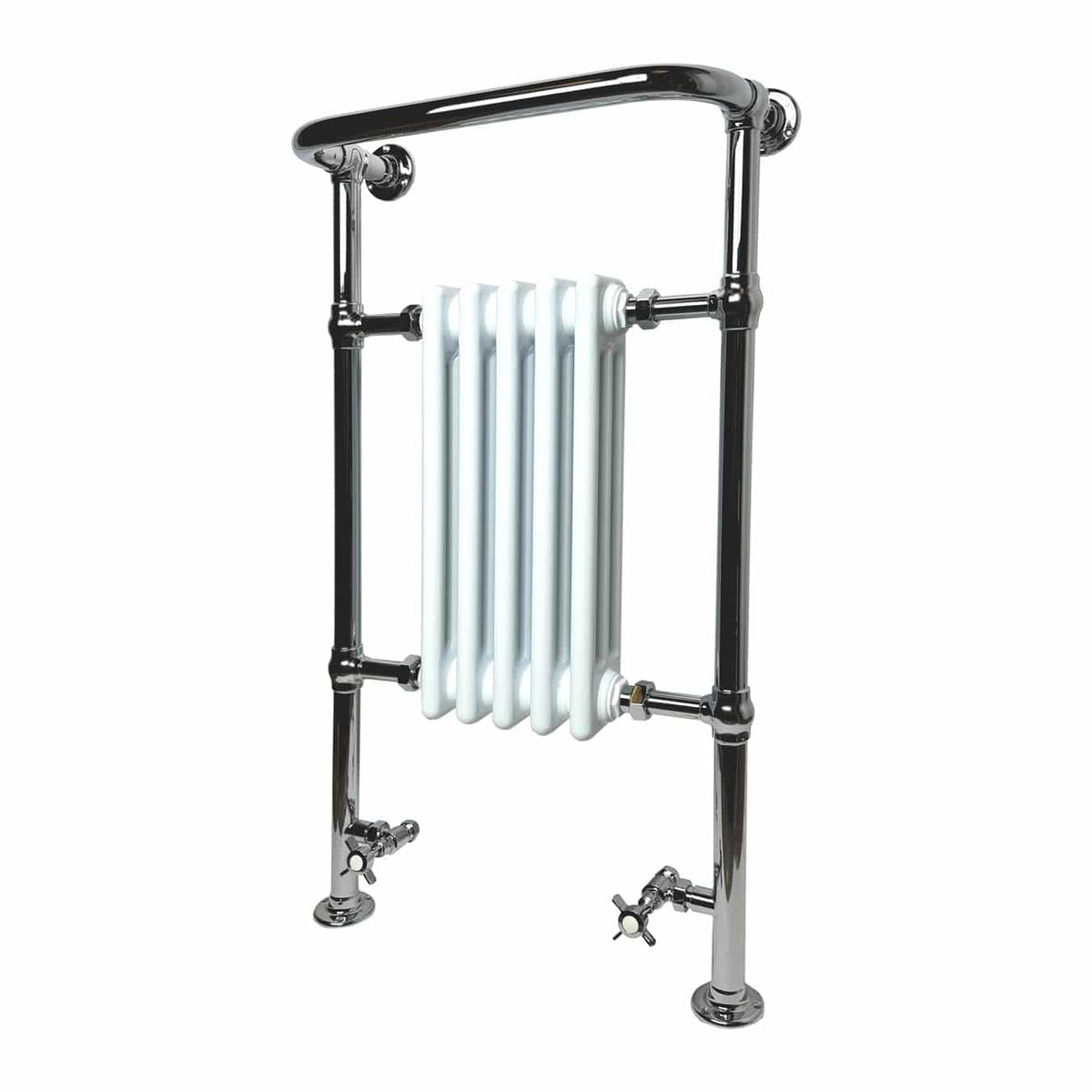Imperial Malmo 5 Bar Traditional Radiator - 960 x 538 - Chrome/White ...