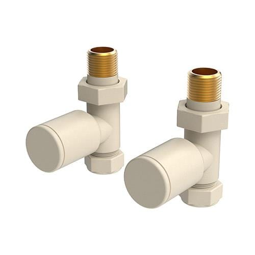 Vogue Arne Round Manual Straight Radiator Valve - Latte Beige - VL003 ...